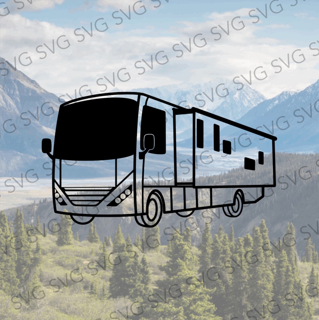 Class A SVG, Class A Camper, Motorhome SVG, Camper Cut File, Camper ...