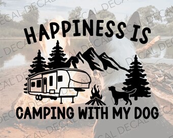 Campfire Dog Decal - Etsy