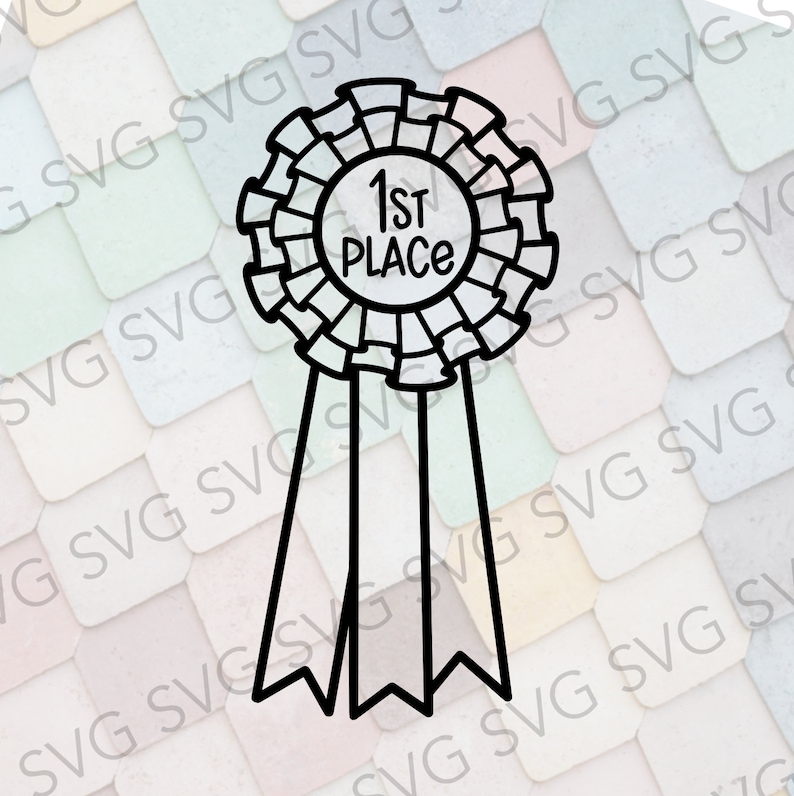 First Place Ribbon SVG - Etsy