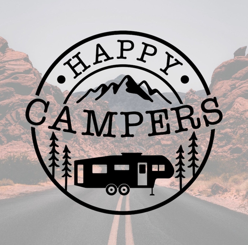 Happy Camper Decal Fifth Wheel Camper Decal Fifth Wheel | Etsy