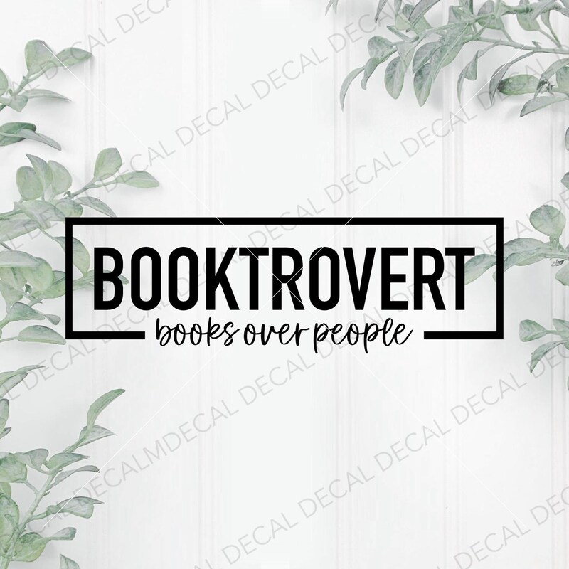 Booktrovert Car Decal - Etsy