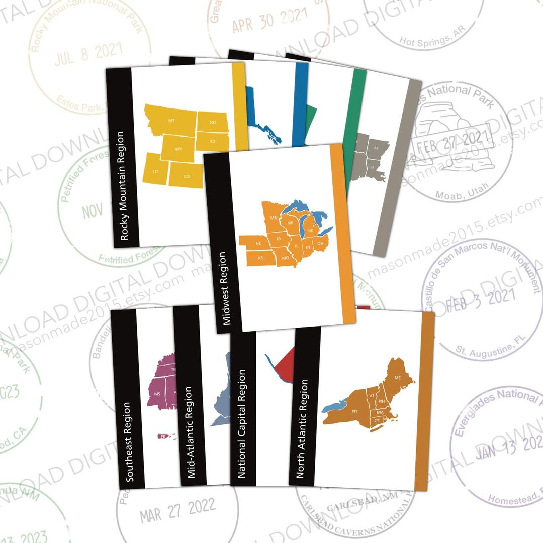 National Park Unigrid Binder Dividers, Digital Download, Unigrid ...