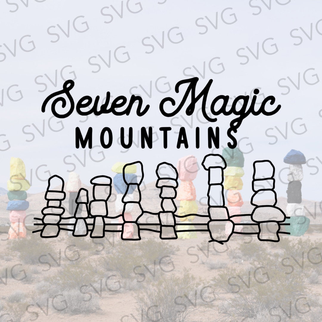 Seven Magic Mountains SVG, Magic Mountains Svg, Las Vegas Landmark SVG ...
