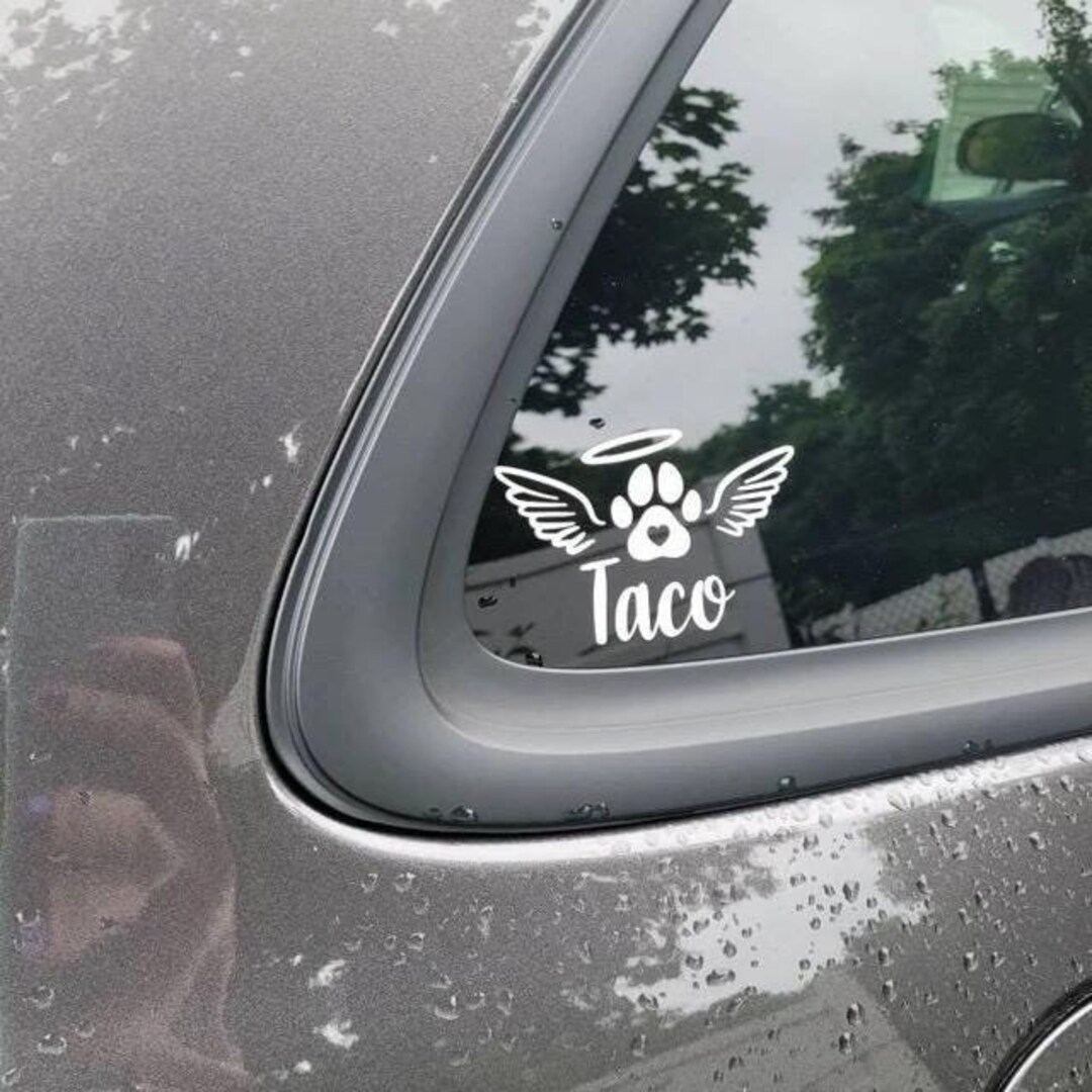 Personalized Dog Memorial Decal, Dog Remembrance, Dog Name Decal, Vinyl ...