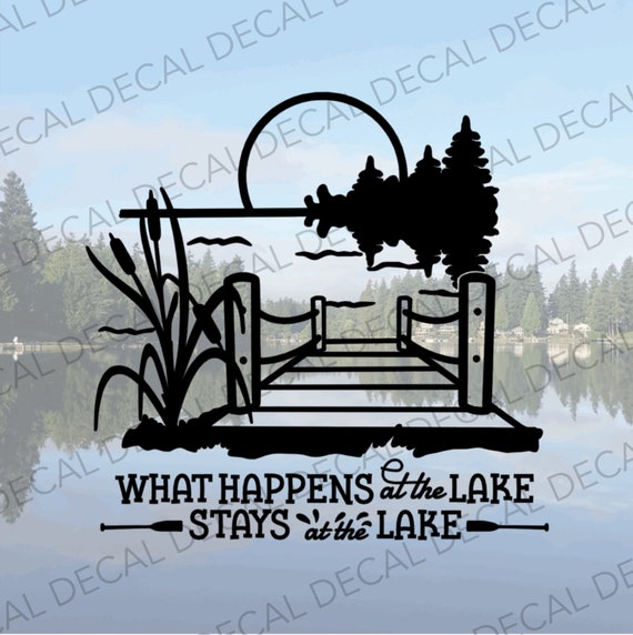 Lake Life Decal Lake Decal Vinyl Decal on Lake Time Livin | Etsy