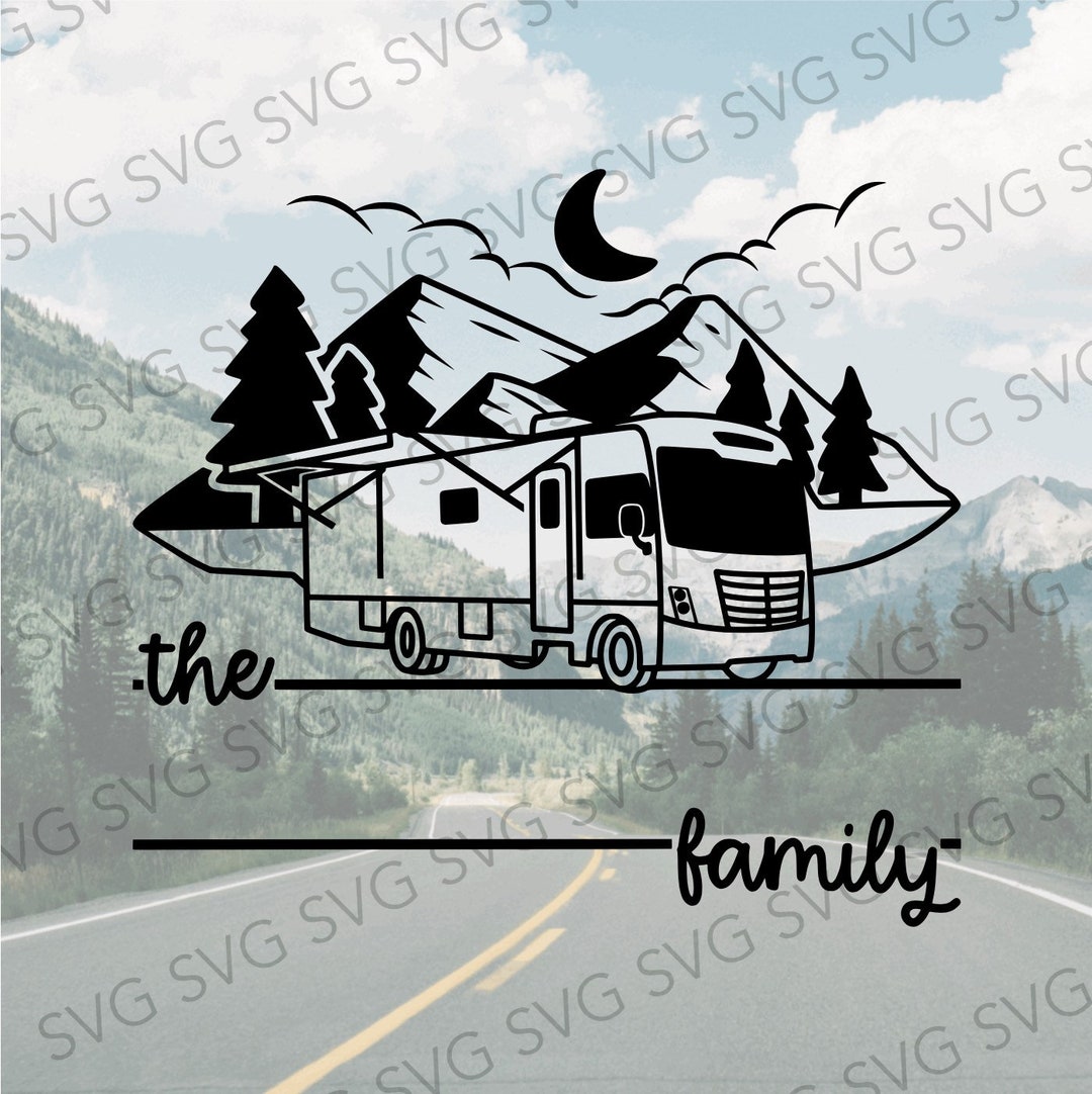 Motorhome SVG, Class A SVG, Camper SVG, Camper Cut File, Camper Cutting ...