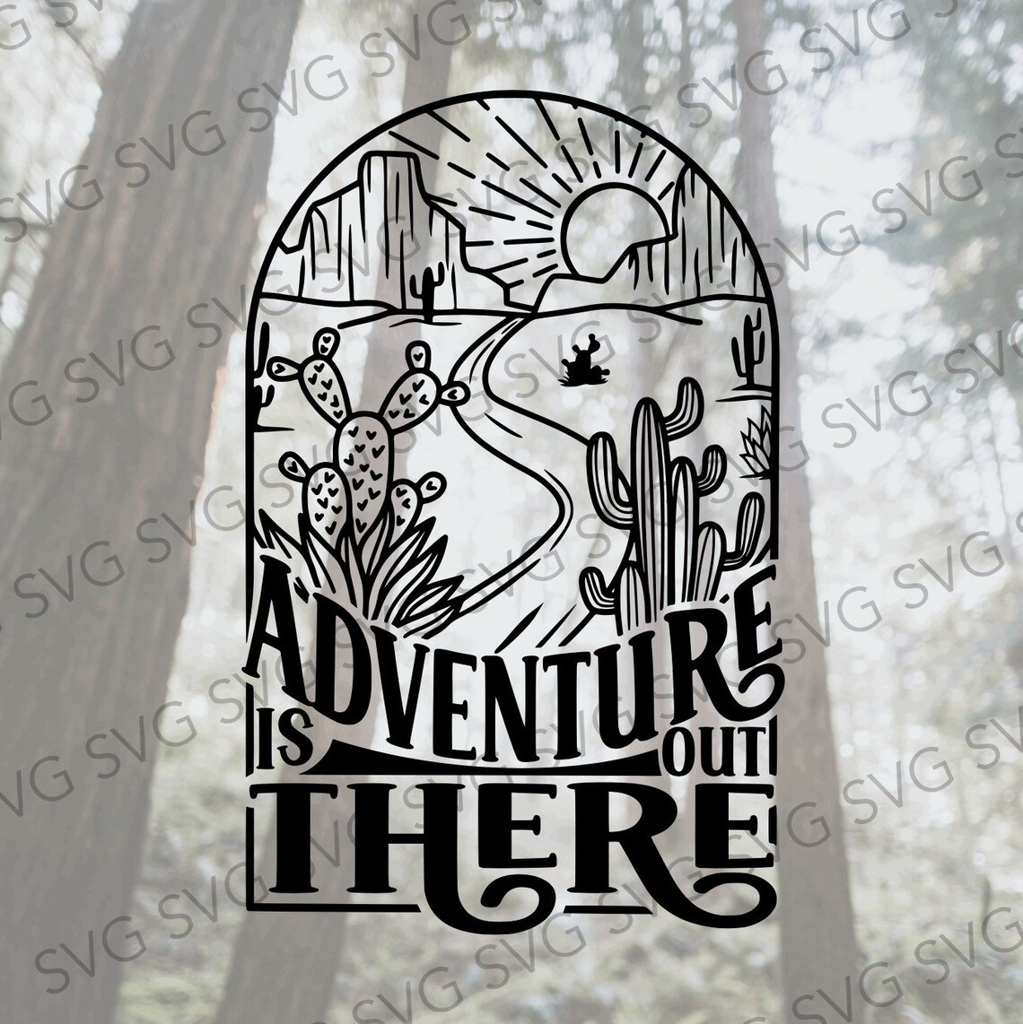 Adventure SVG, Desert Scene Svg, Adventure Cut File, Cactus SVG - Etsy