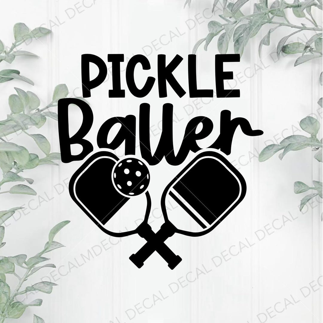 Pickleball Decal, Pickleball Player, Vinyl Decal, Pickleball Car Decal ...
