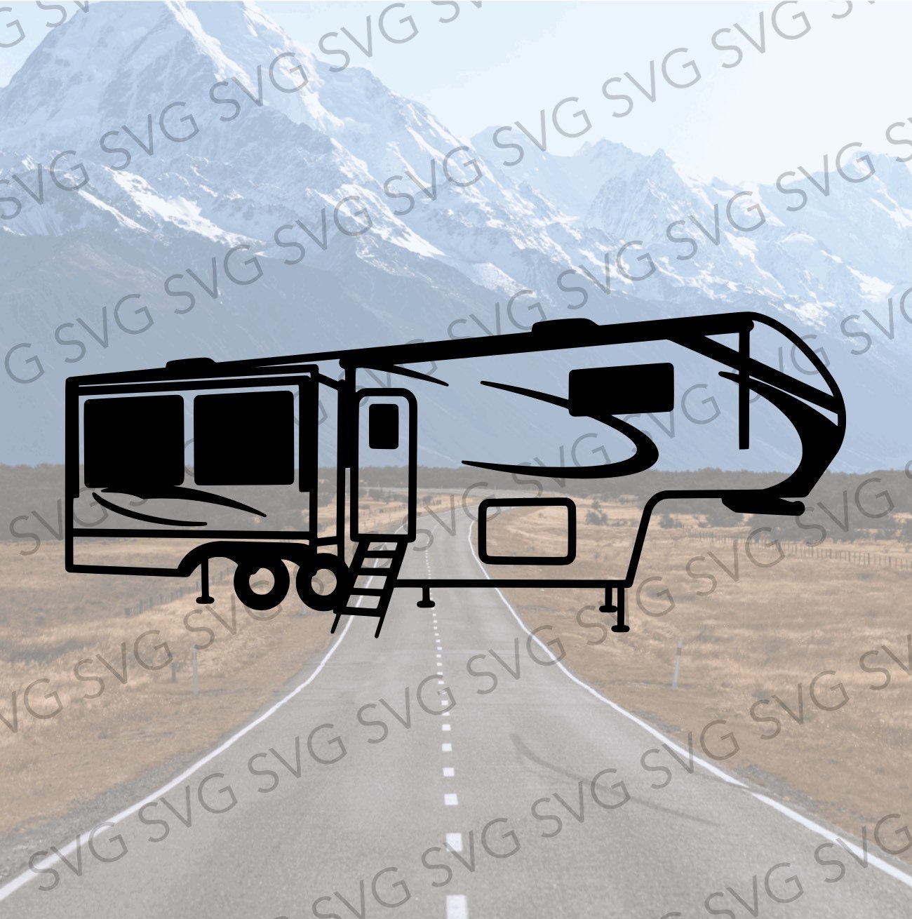 Fifth Wheel Svg Camper Svg Camper Cut File Camper Cutting Etsy