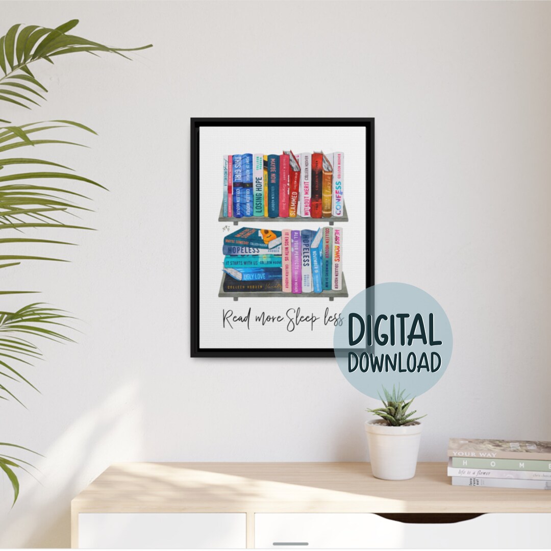 Colleen Hoover Printable Wall Art, Coho Book Stack, Coho Printable Wall ...