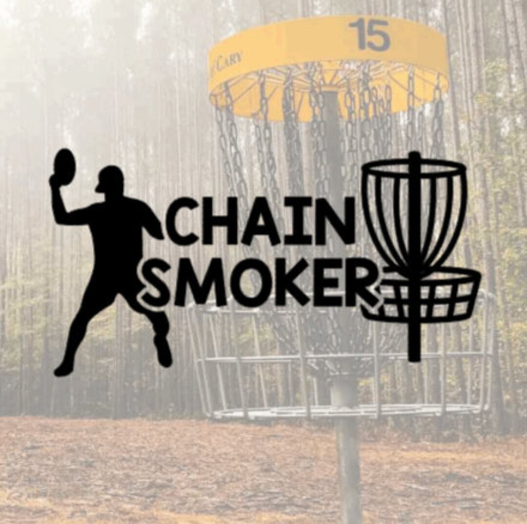 Disc Golf Decal Frisbee Golf Chain Smoker Decal - Etsy