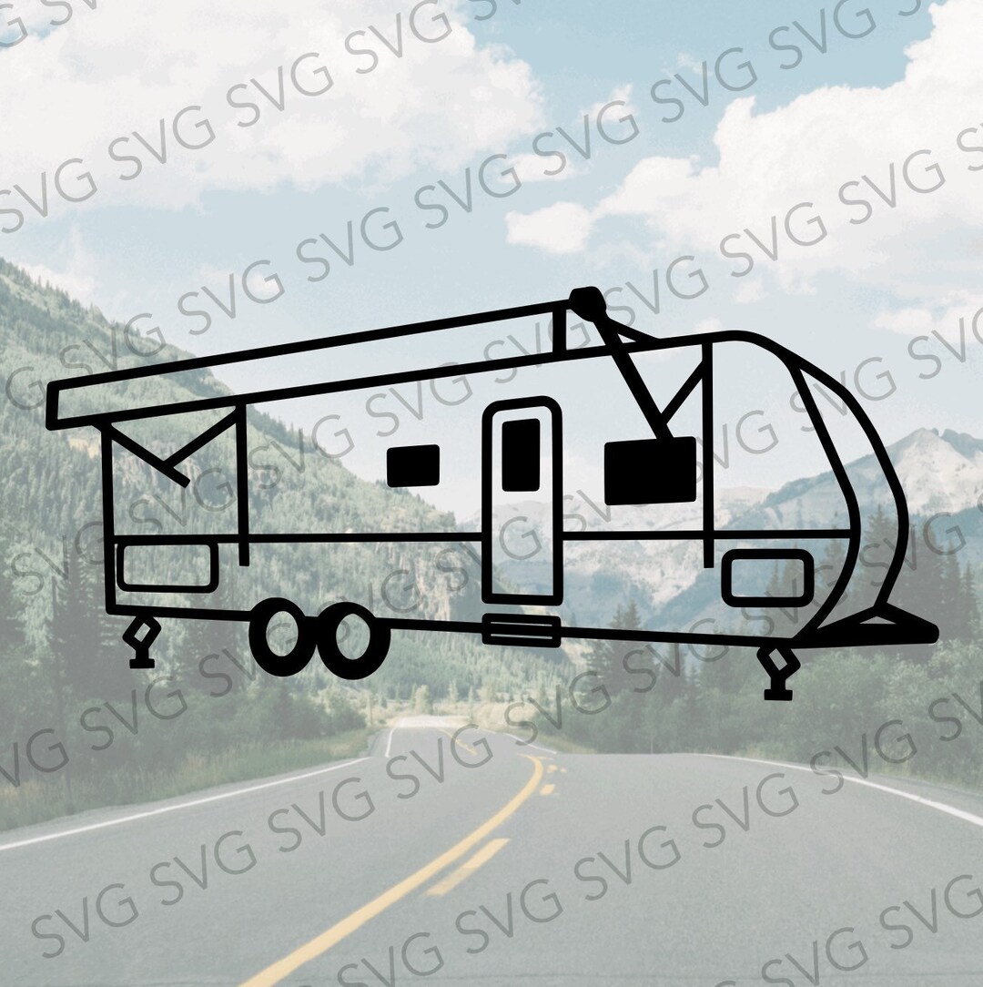 Travel Trailer SVG, Camper Trailer, Camper SVG, Camper Cut File, Camper ...
