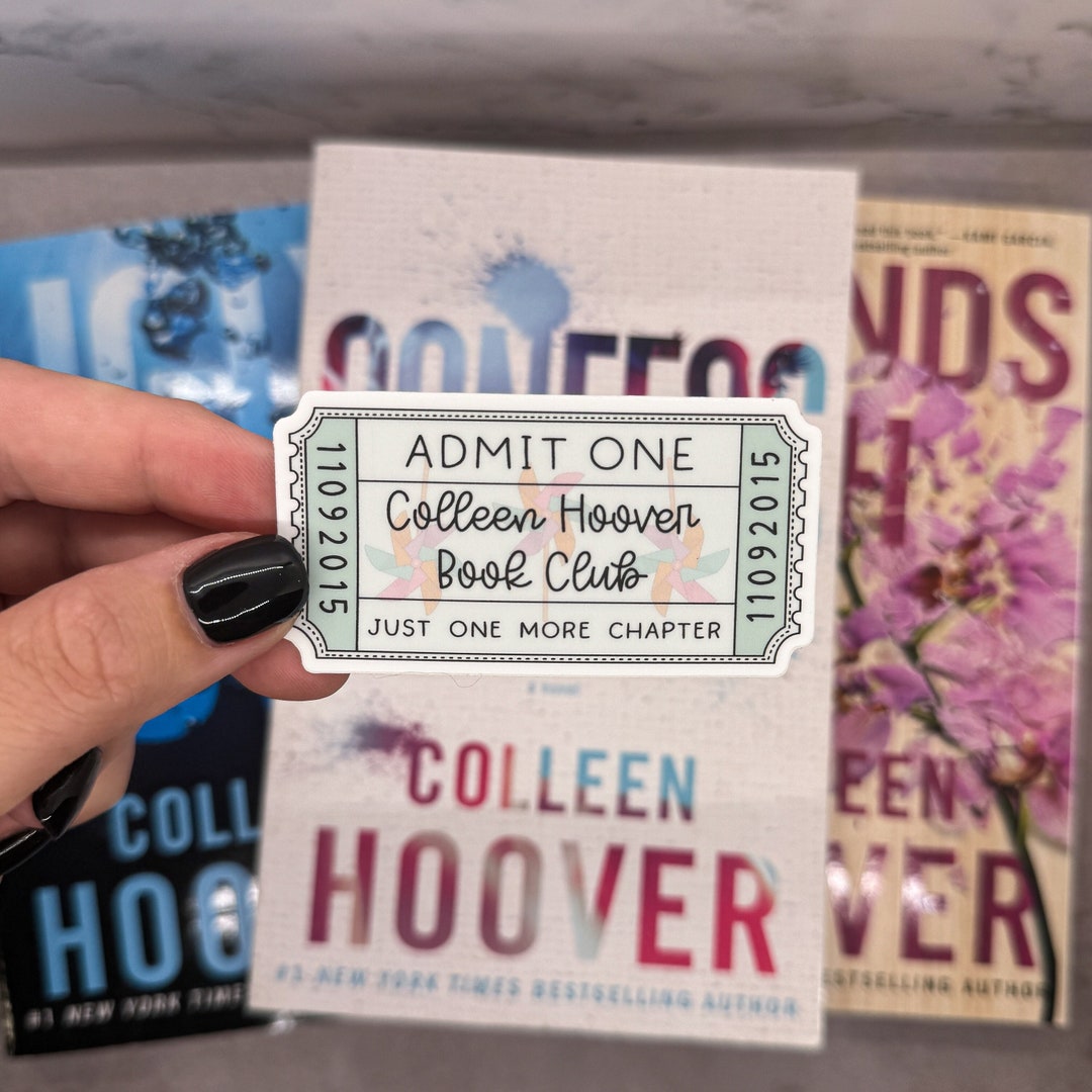 Colleen Hoover Book Club Sticker, Coho Sticker, Coho Book Club Ticket ...