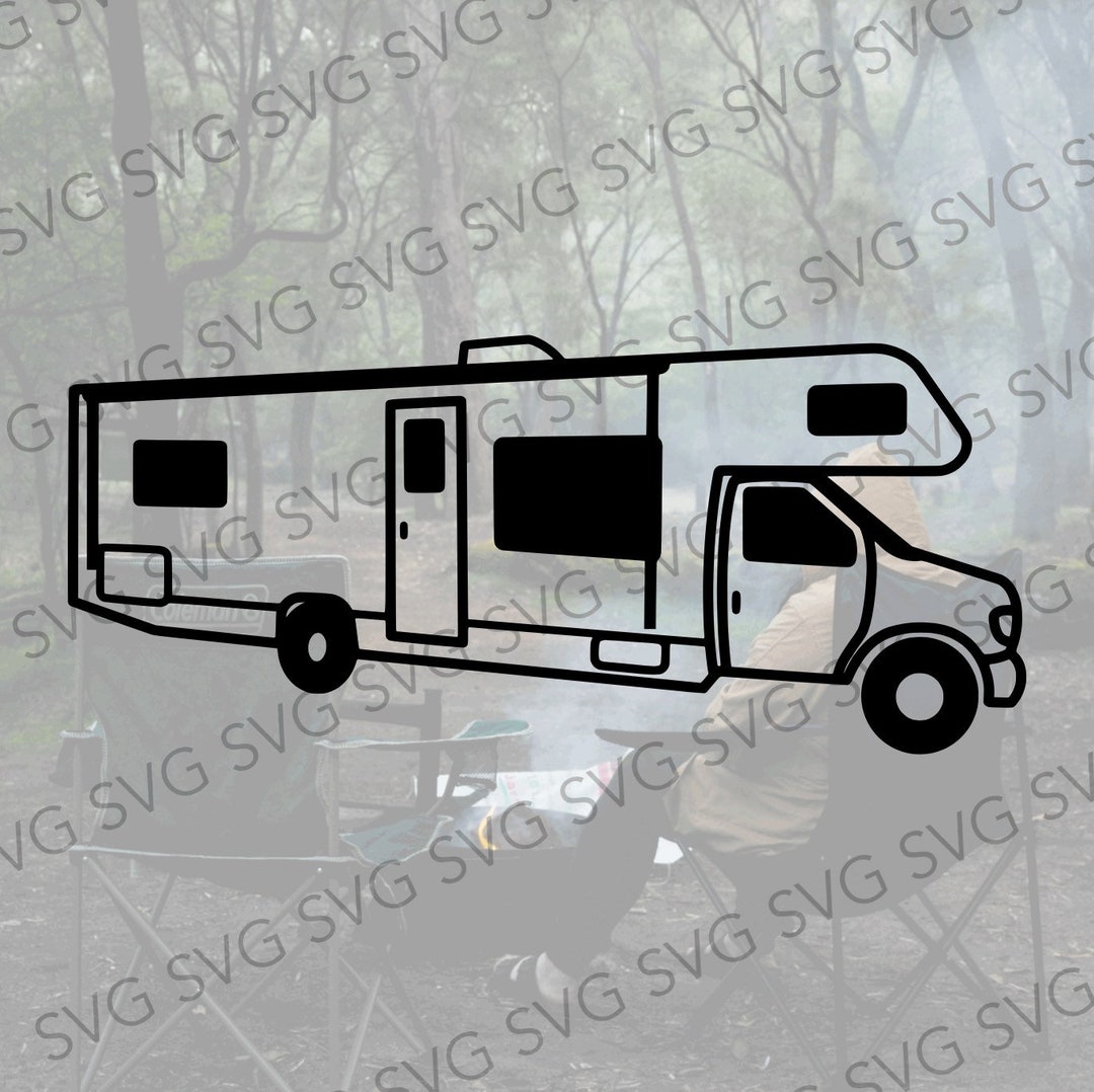 Class C SVG, Motorhome SVG, Camper SVG, Camper Cut File, Camper Cutting ...