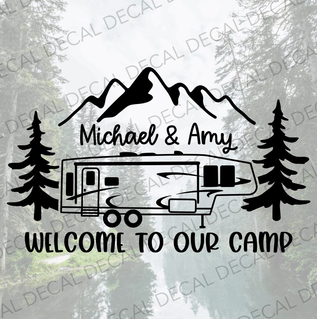 Personalized Welcome to Our Camp Decal, Personalized Camper Decal ...