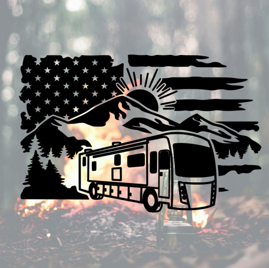Class A Flag Decal, Patriotic Class A, Motorhome Decal, Decal for ...