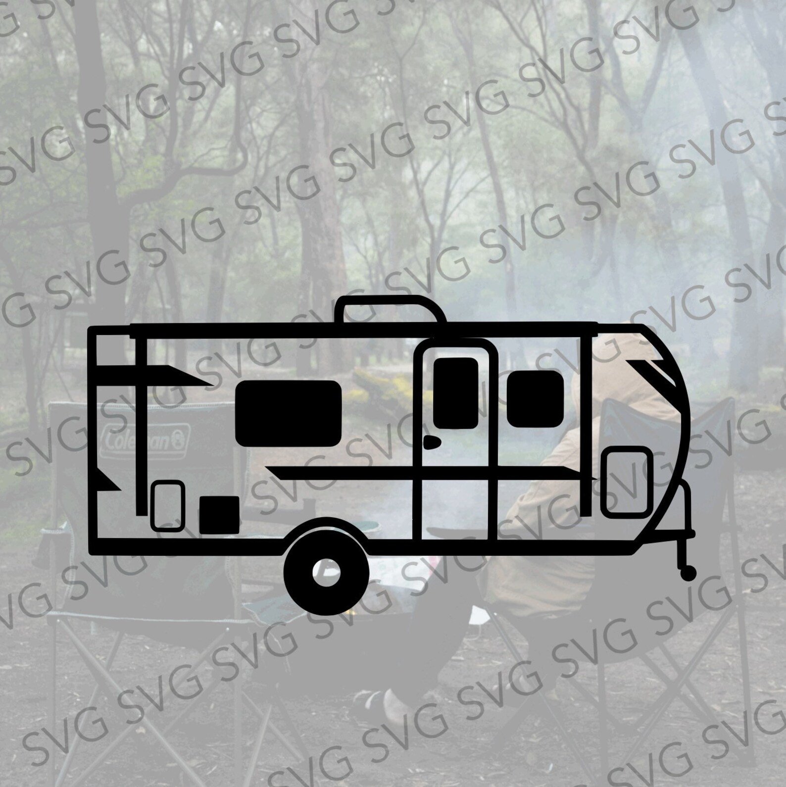 Trailer SVG, Travel Trailer, Camper SVG, Camper Cut File, Camper ...