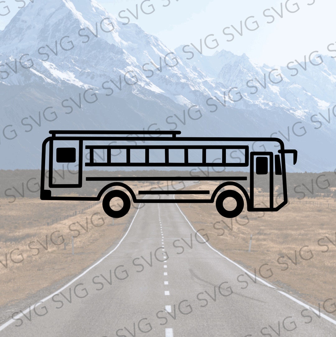 Skoolie Camper Bus SVG , School Bus Camper SVG, Camper SVG, Camper Cut ...