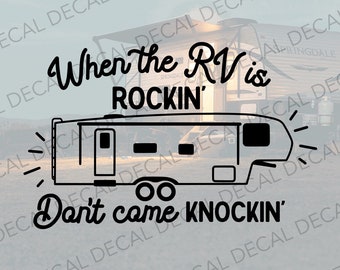 Camper Rocking Decal - Etsy