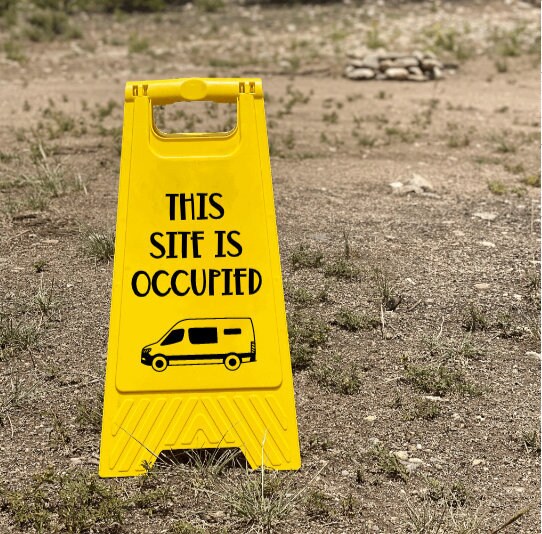 Site Occupied Sign Decal, Campsite Occupied, Van Life Decal, Van Decal ...