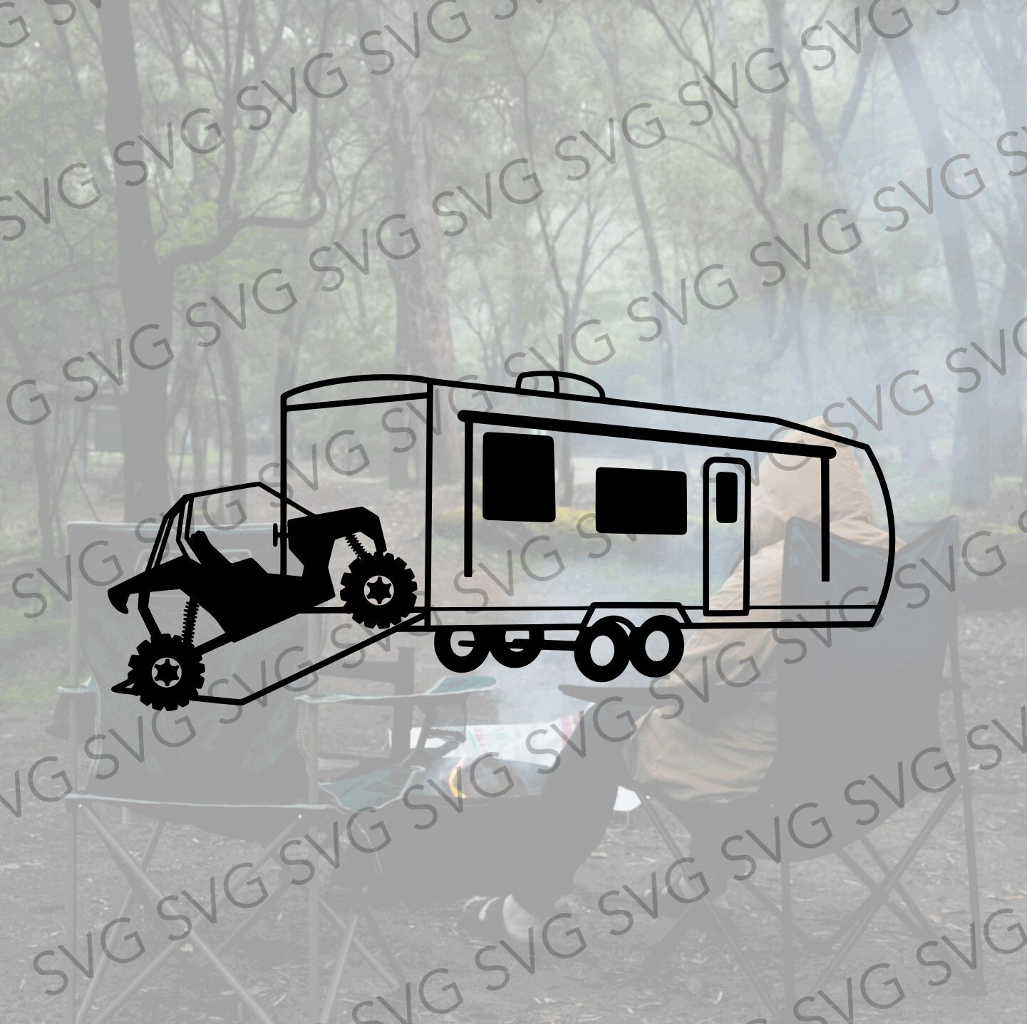 Travel Trailer Toy Hauler SVG, Camping and off Roading, Travel Trailer ...