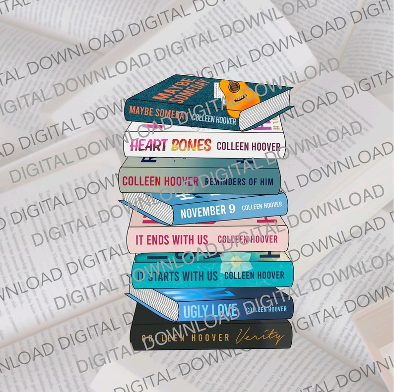 Coho Sublimation, Coho Book Stack, Coho Graphic, Colleen Hoover ...