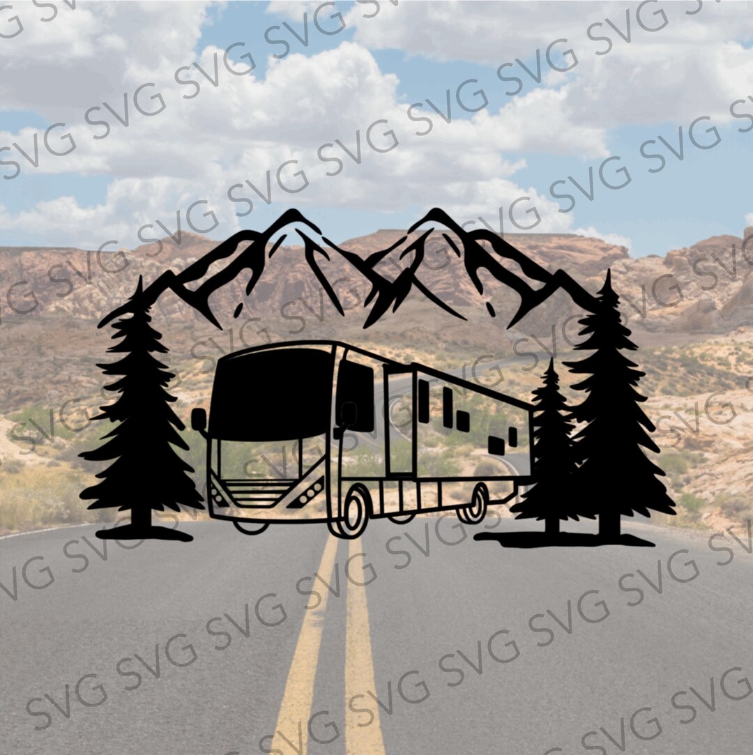 Class A SVG, Class A Camper, Camping Class A SVG, Motorhome, Camper Cut ...