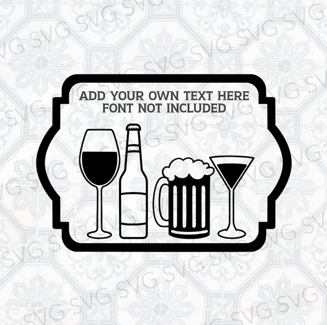 Bar Sign SVG, Editable Bar Sign Cut File - Etsy