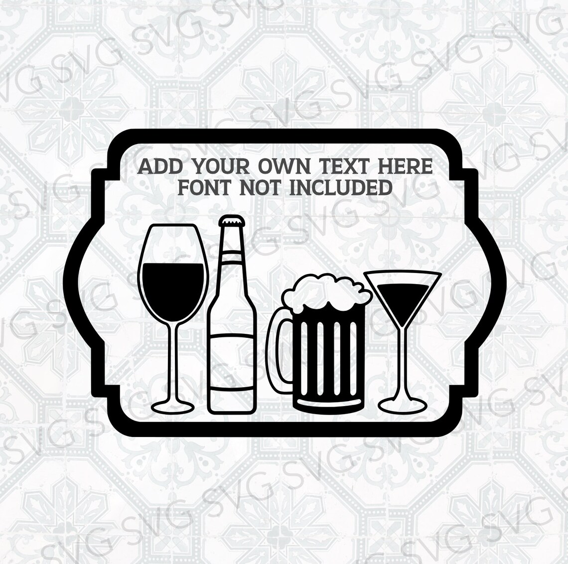 Bar Sign SVG, Editable Bar Sign Cut File - Etsy