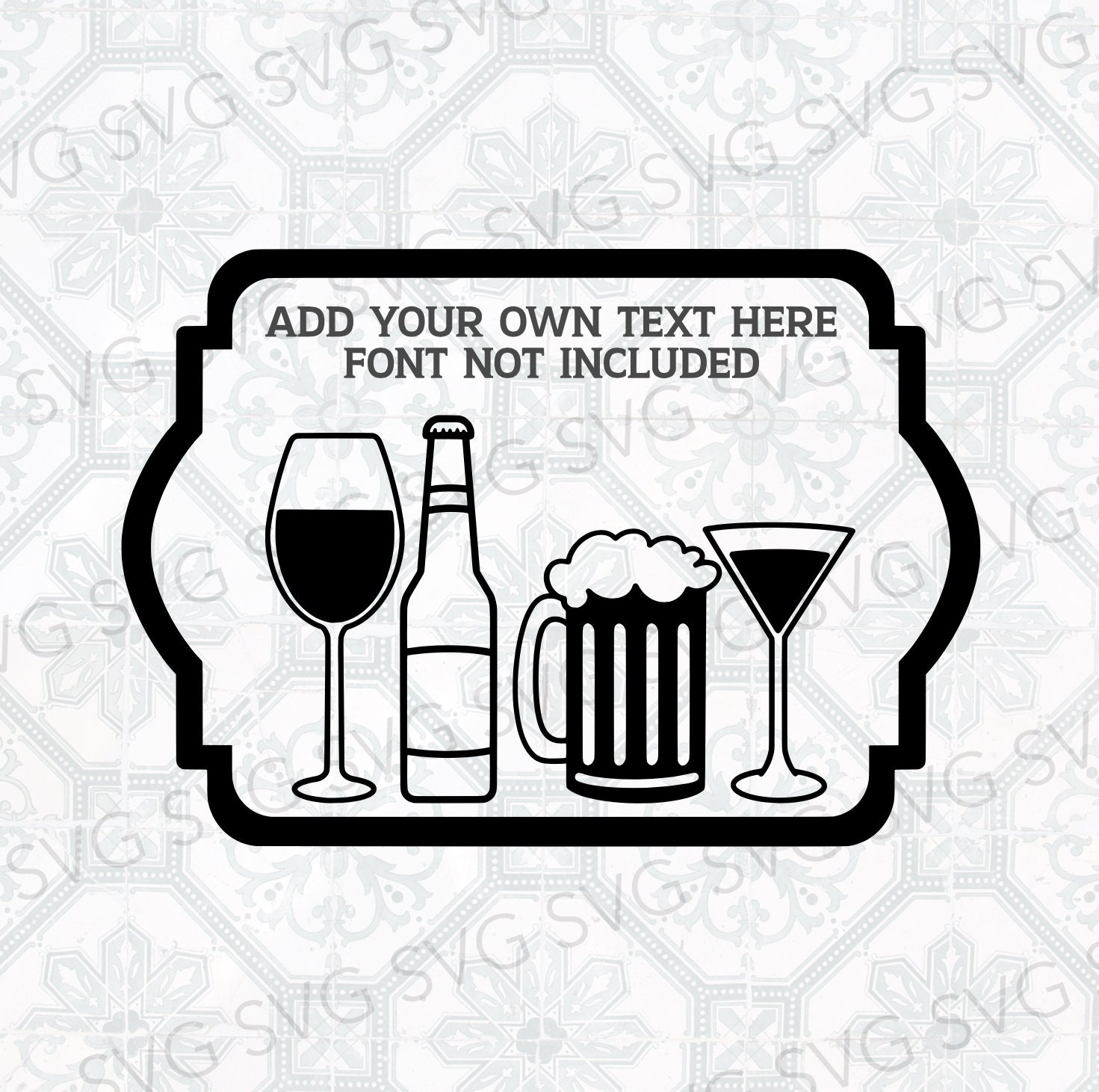 Bar Sign SVG, Editable Bar Sign Cut File - Etsy