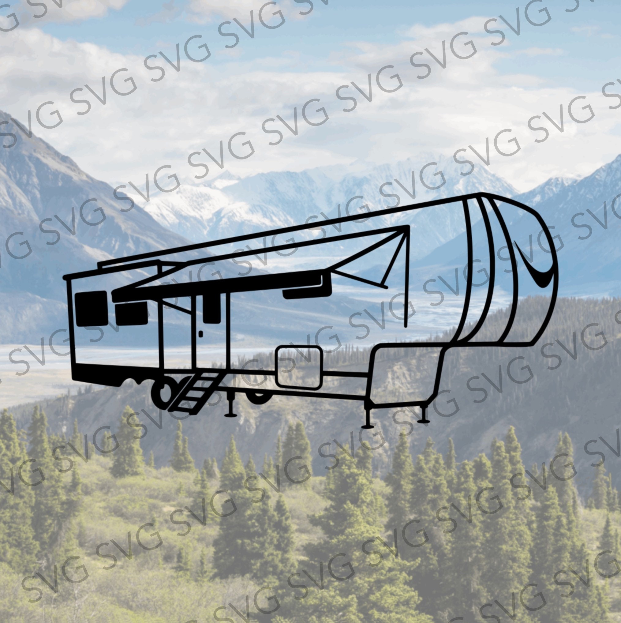 Fifth Wheel SVG Camper SVG Camper Cut File Camper Cutting - Etsy
