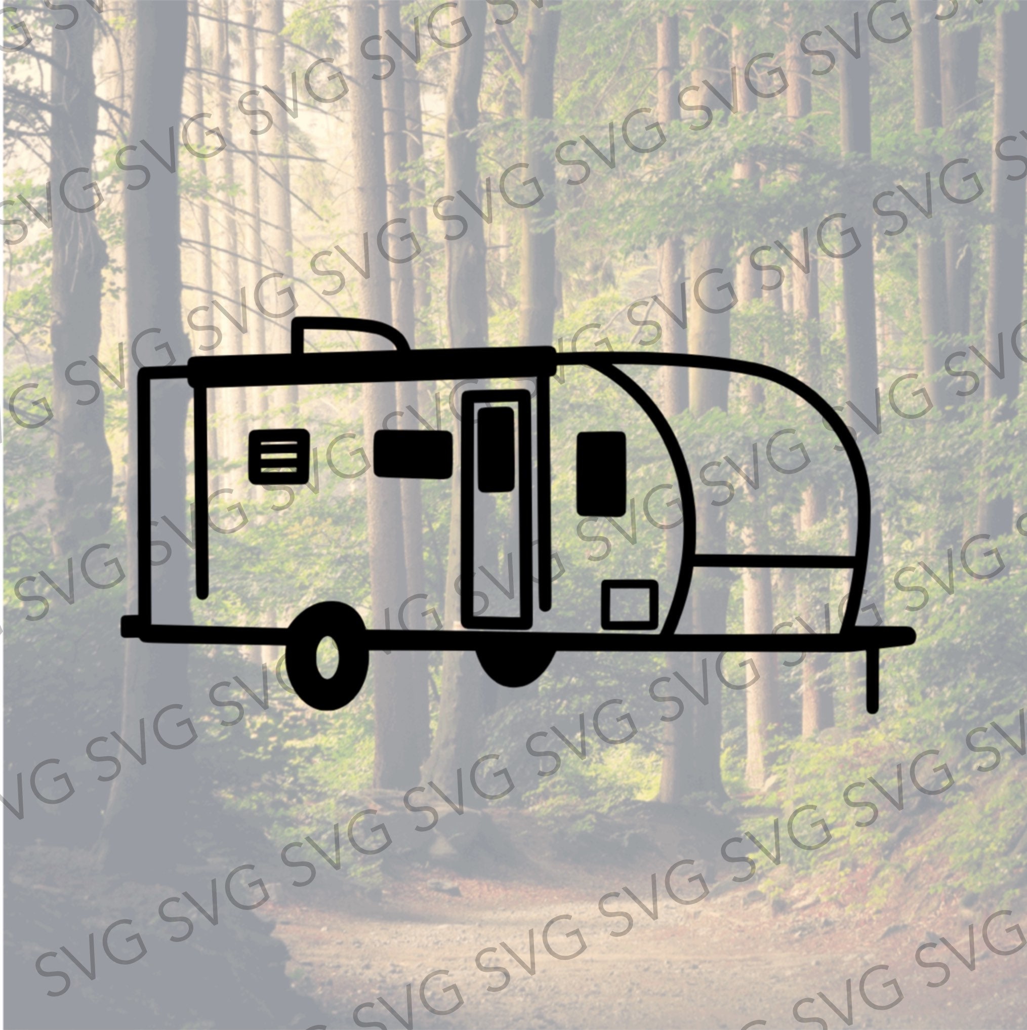 Travel Trailer SVG, Camper Trailer, Camper SVG, Camper Cut File, Camper ...