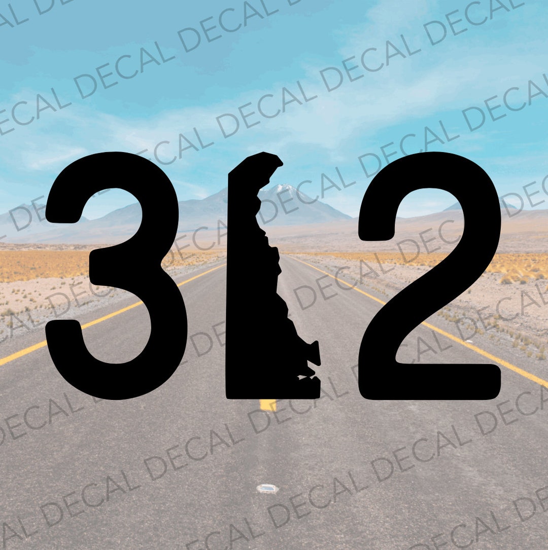 302 Decal, Delaware Area Code, Delaware Decal, Delaware Home Decal, Car ...