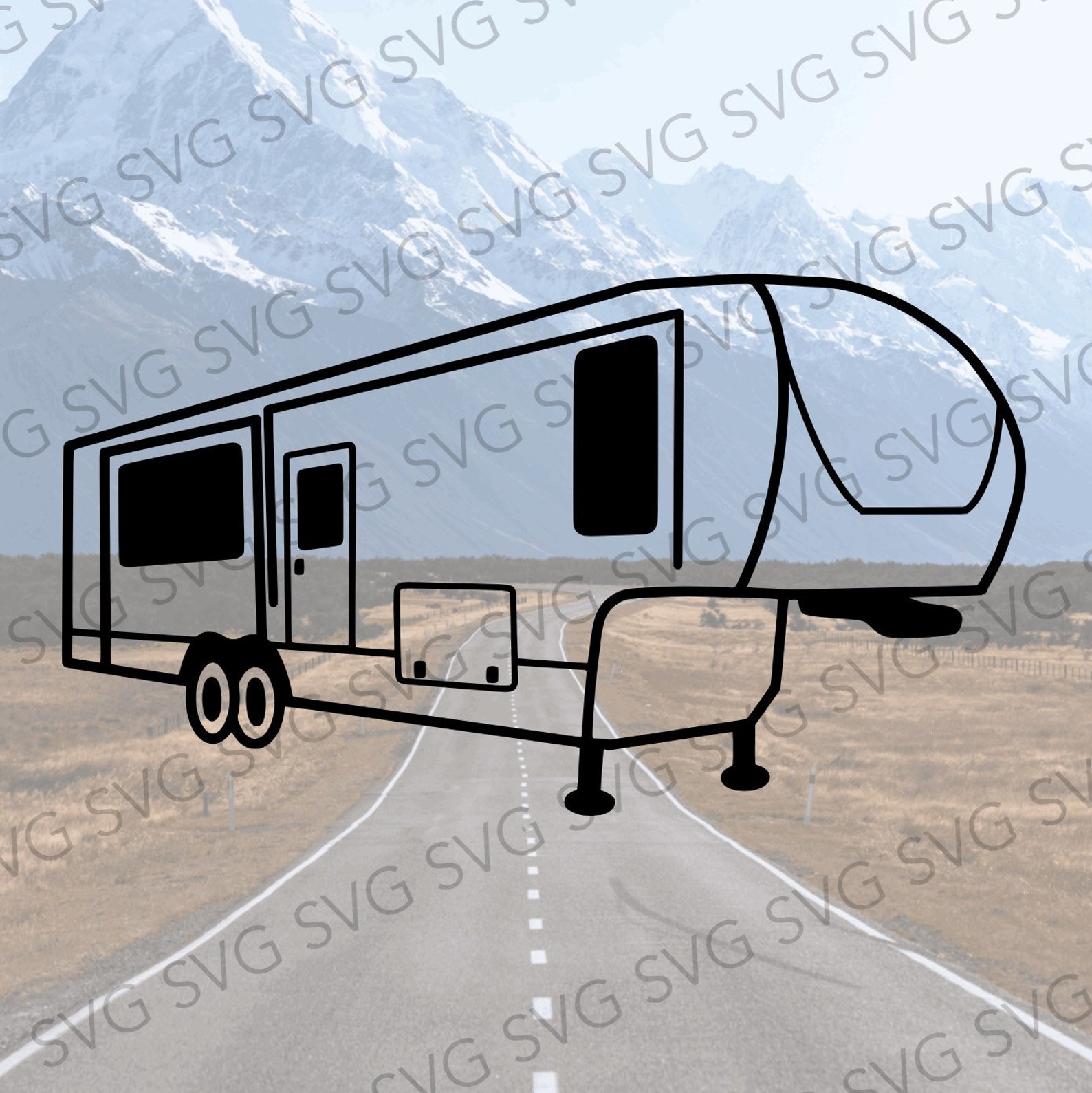 Fifth Wheel SVG Camper SVG Camper Cut File Camper Cutting - Etsy