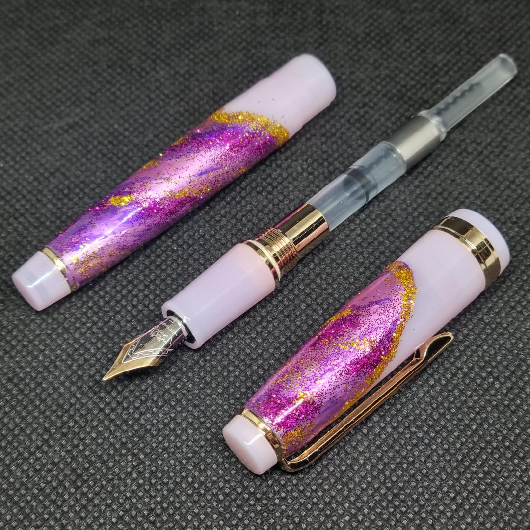 Pink Crystalline Fountain Pen – One of a Kind - Etsy