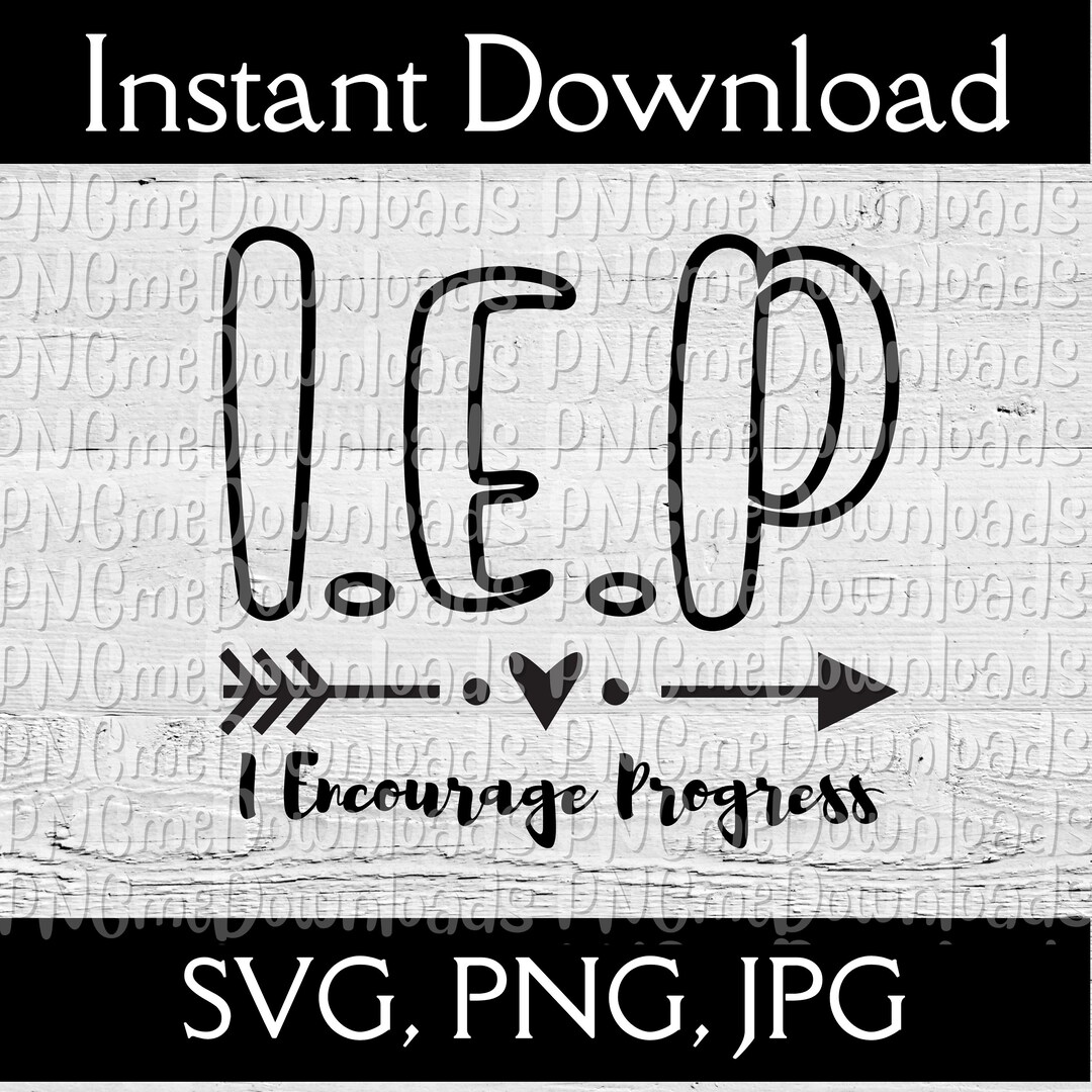 Animo el progreso svg IEP teacher svg I.E.P.svg Back to - Etsy México