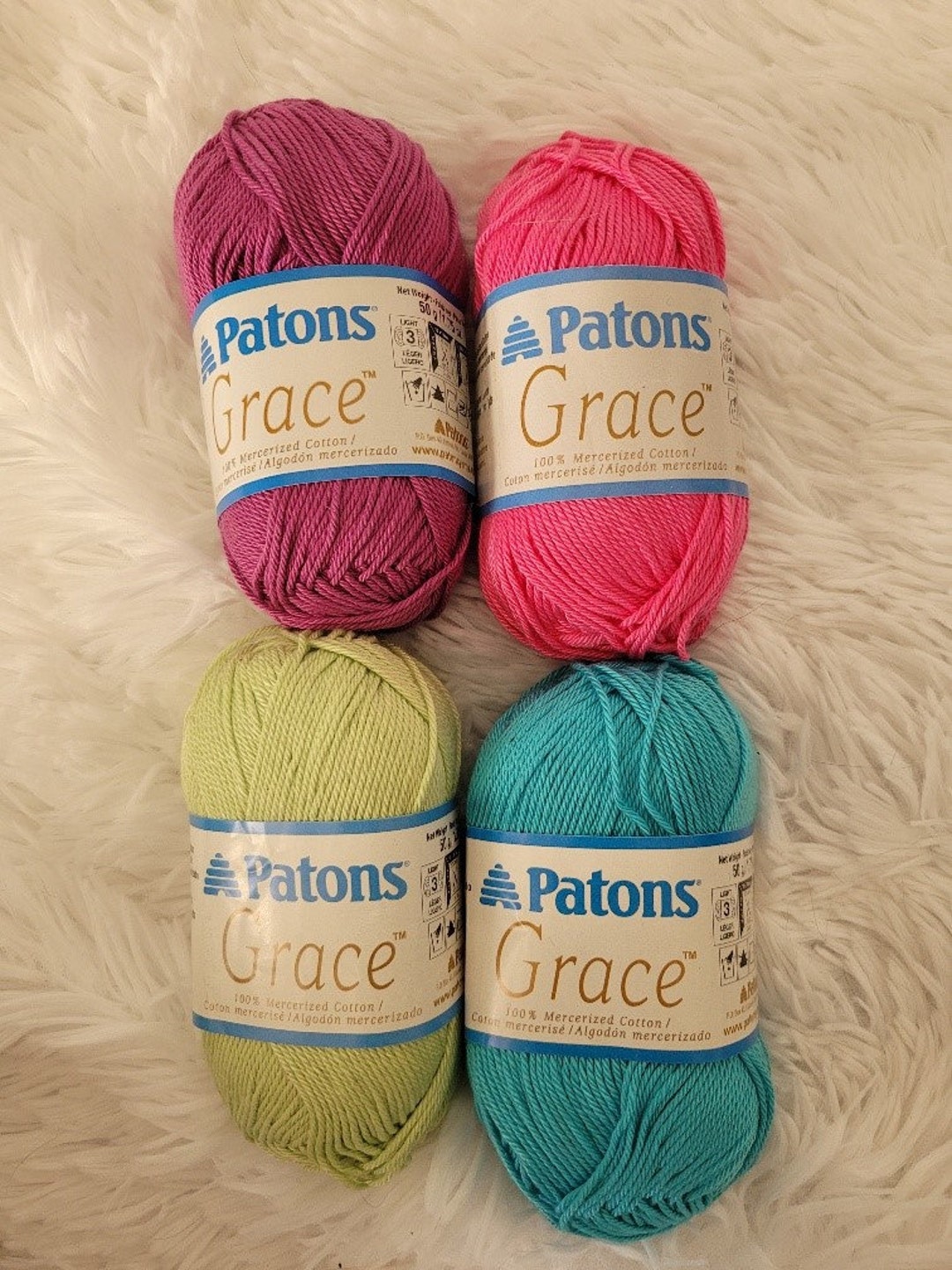 Patons Grace Cotton Yarn in Multiple Colors - Etsy