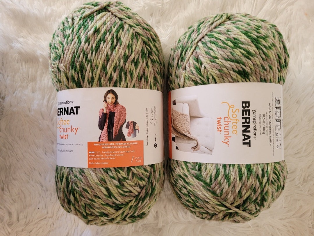 Bernat Softee Chunky Twist Yarn Large Skeins in Camo - Etsy