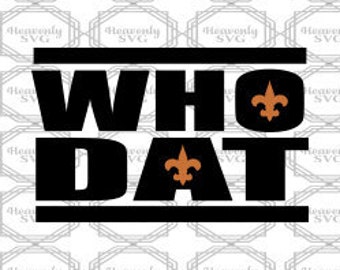 Who dat svg | Etsy