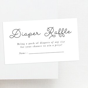 Printable Baby Shower Game Diaper Raffle Ticket Printable - Etsy