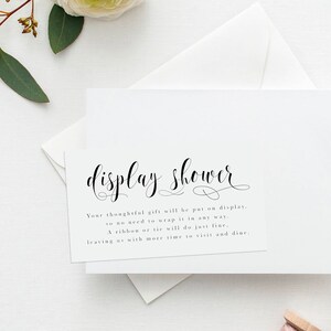 Baby Shower Printable, Display Shower Insert, Unwrapped Gift Request ...