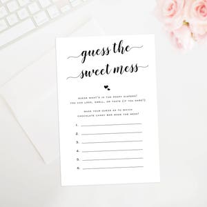 Guess the Mess Baby Shower Game, Baby Shower Printable, Baby Shower ...