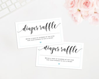 Printable Baby Shower Game Diaper Raffle Ticket Printable | Etsy