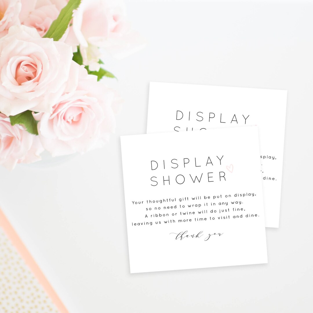 Baby Shower Printable, Display Shower Insert, Unwrapped Gift Request ...