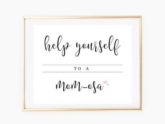 Printable MOM-osa Bar Sign Mimosa Bar Sign Mimosa Sign | Etsy