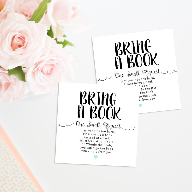 Bring a Book Card - Etsy