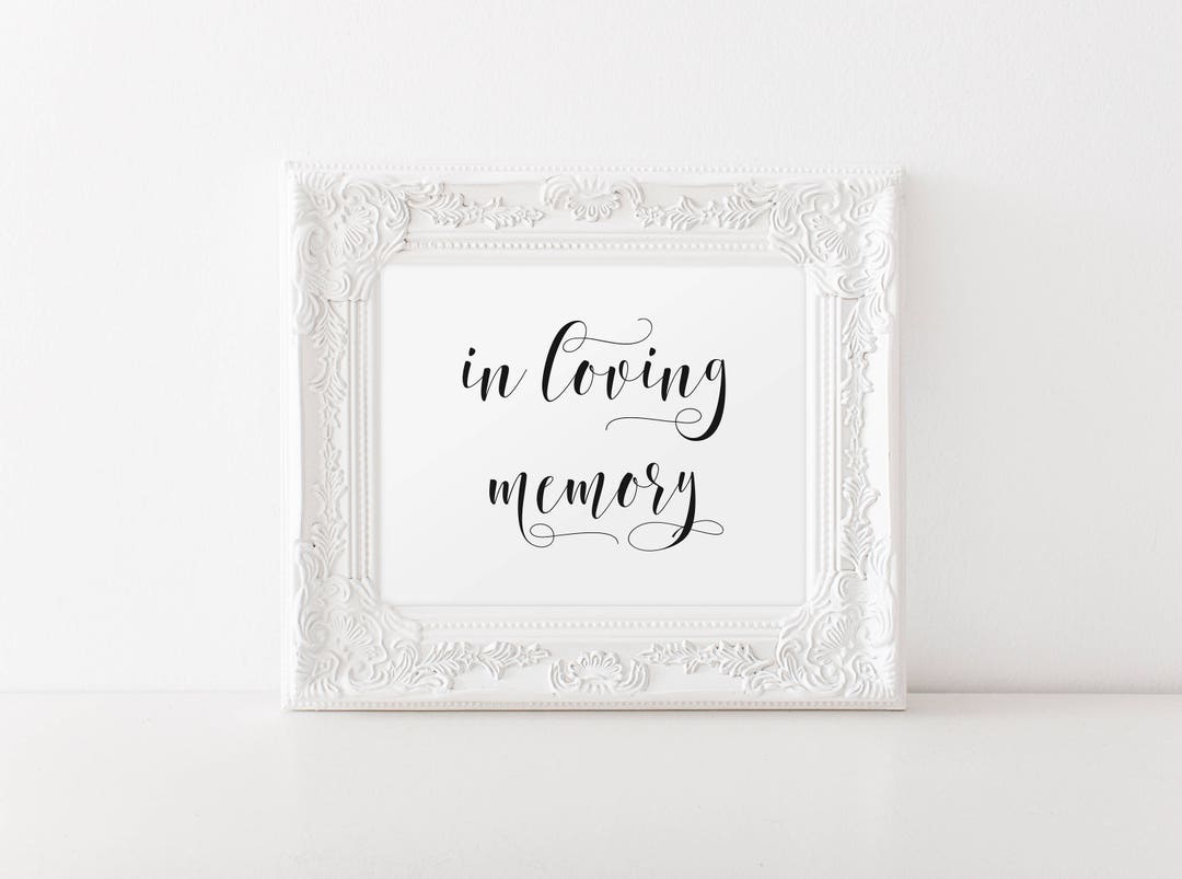 Printable Tribute Sign, in Loving Memory of Those Who Are Present in ...