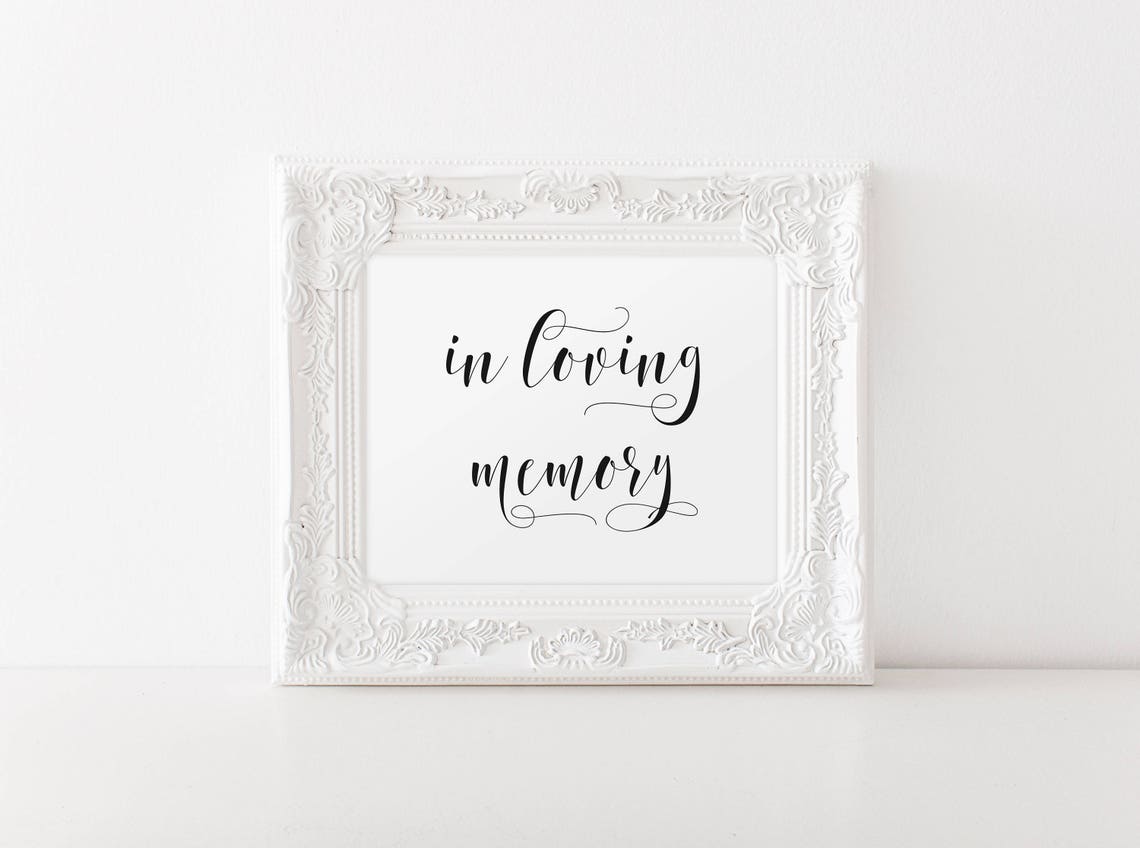 Printable Tribute Sign in Loving Memory of Those Who Are | Etsy