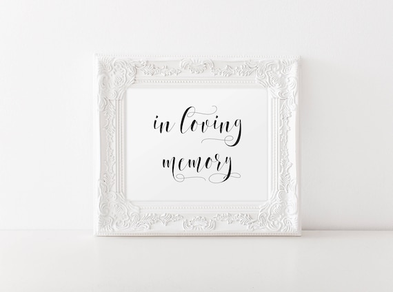Printable Tribute Sign in Loving Memory of Those Who Are | Etsy