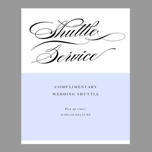 Wedding Shuttle Service Sign, Wedding Shuttle, Hotel Shuttle Pick up ...
